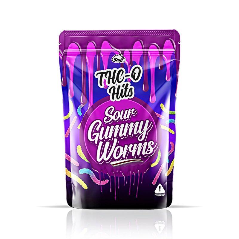 THC-O Hits Sour Gummy Worms 10 Pack Display - Best Wholesale Smoke Shop ...