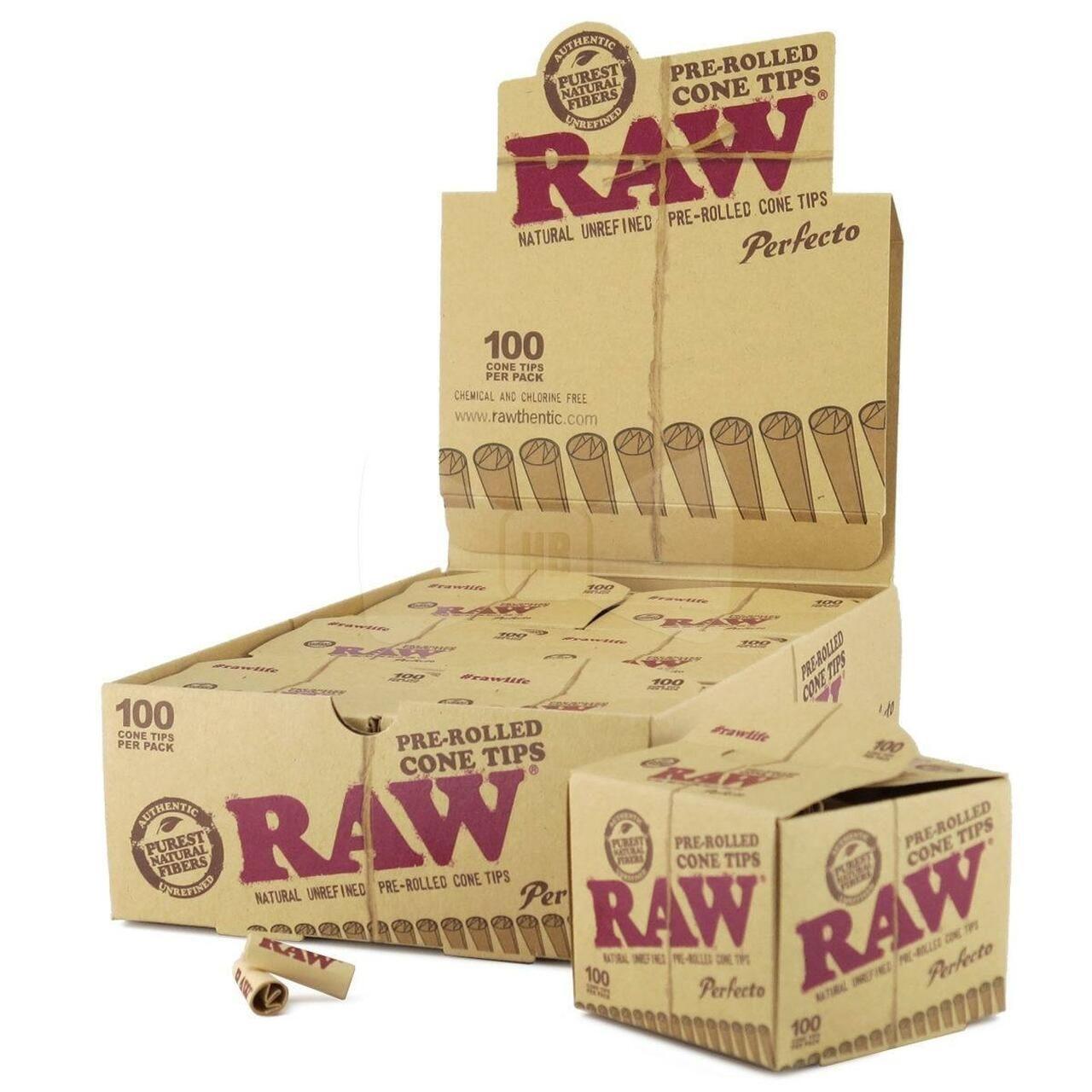 Raw Perfecto Cone Tips 6 Per Box/ 100 Cone Tips Per Pack - Best ...