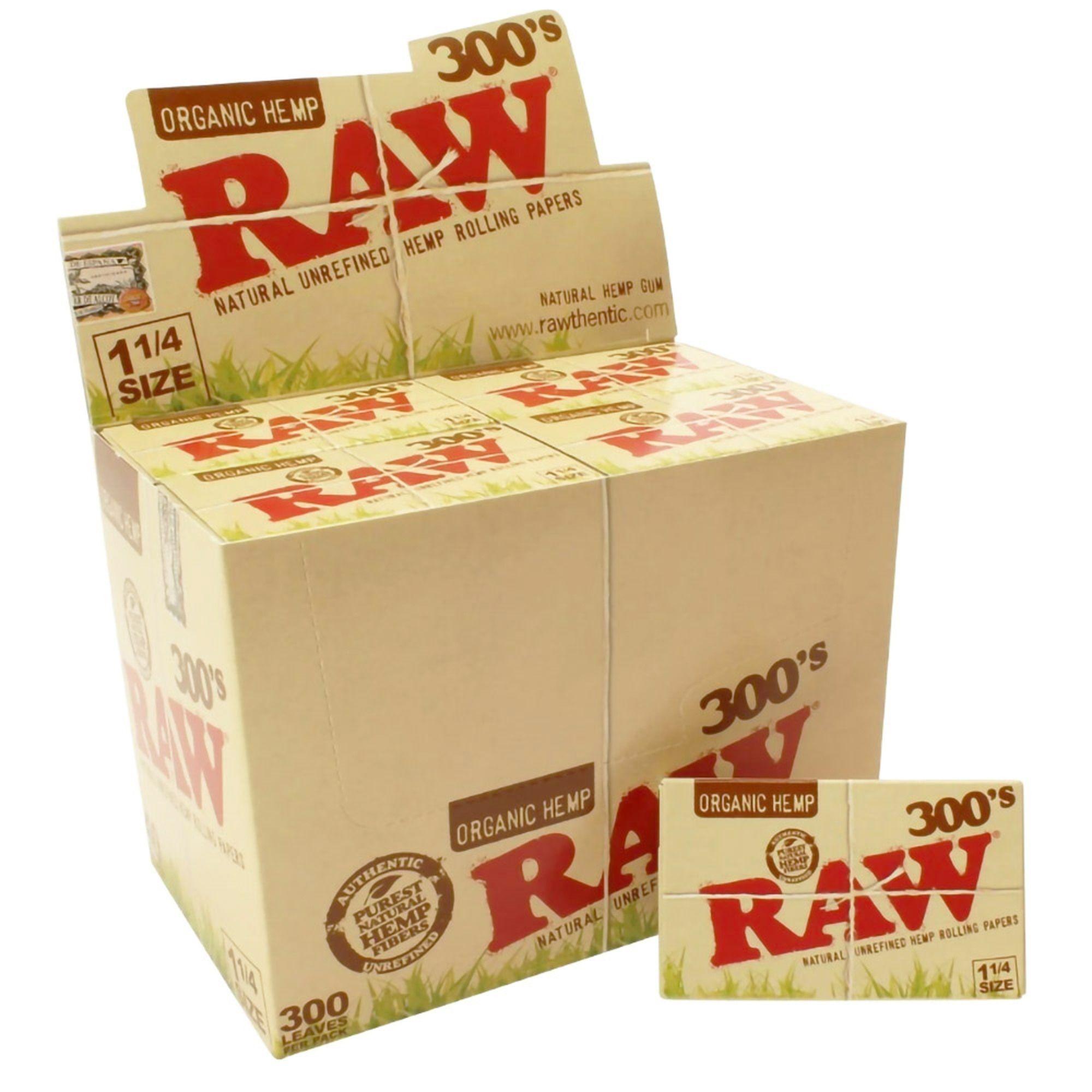 Raw Organic Hemp 300’s 1 1/4 Size 40 Per Box - BSV Wholesale Shop