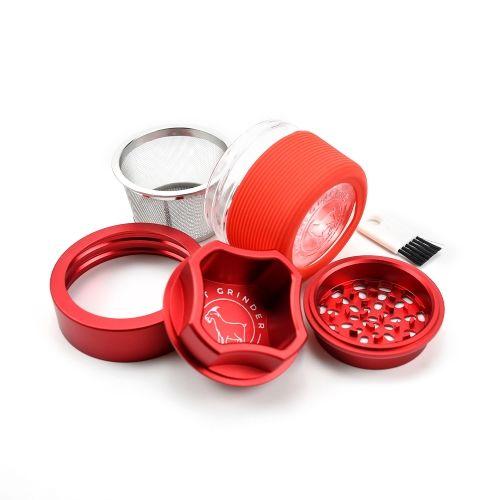 Goat Grinder W/Cup Screen Red - Best Wholesale Smoke Shop in USA